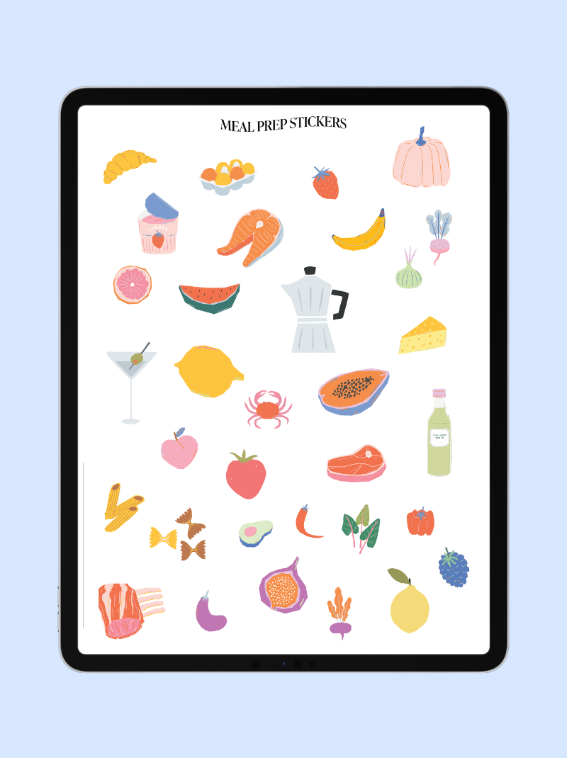 Meal Planning Digital Stickers – Flourish Planner