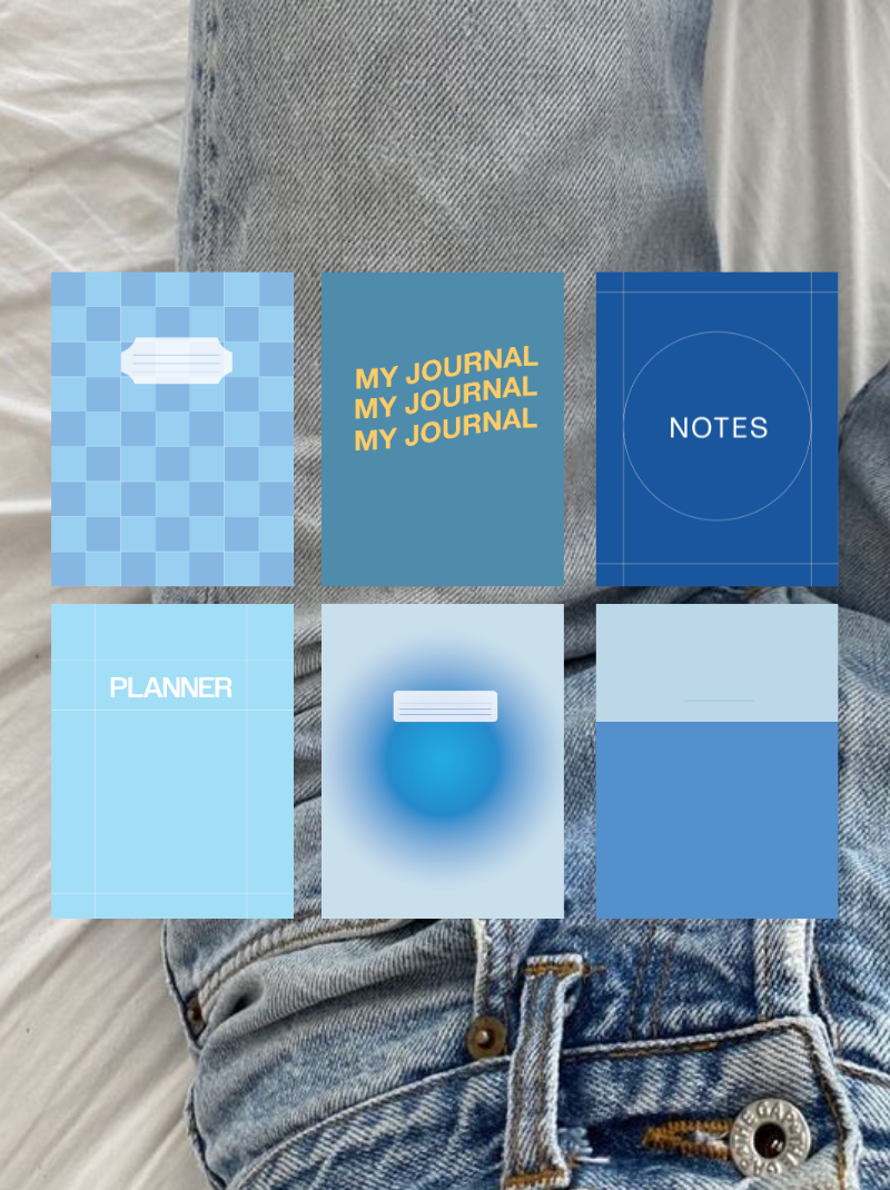 Blue Digital Notebook Covers – Flourish Planner