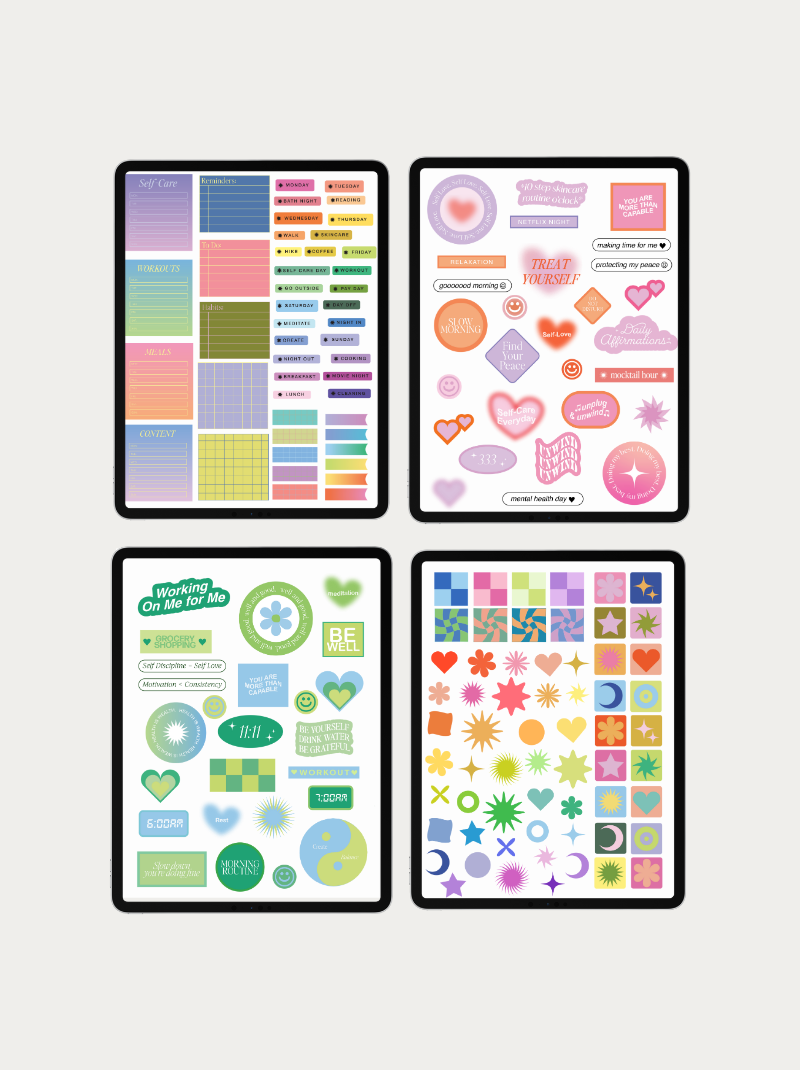200+ Digital Stickers Bundle – Flourish Planner