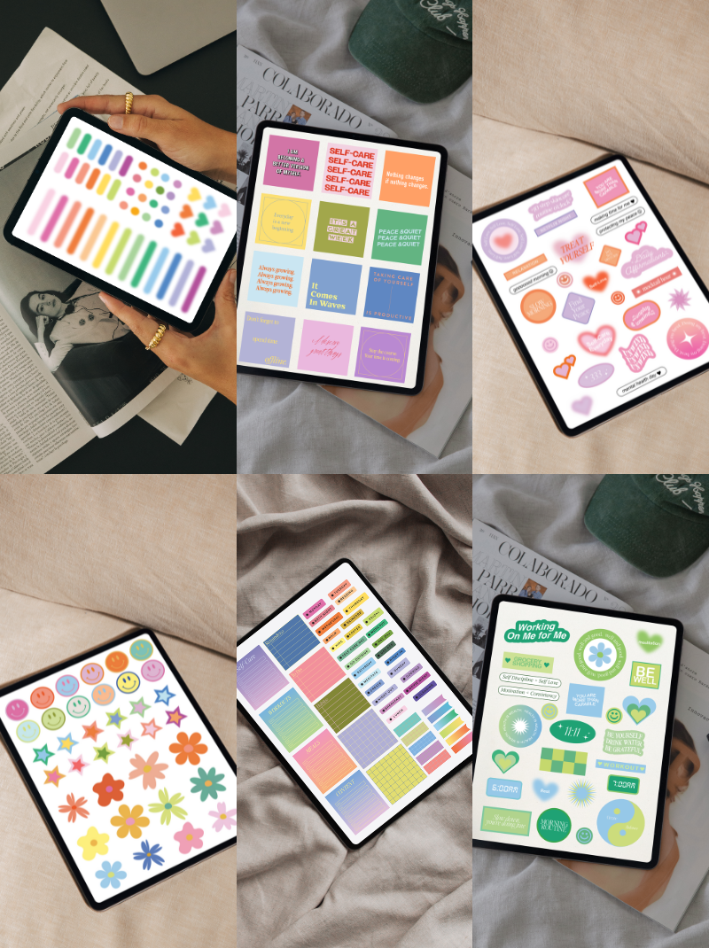 200+ Digital Stickers Bundle – Flourish Planner