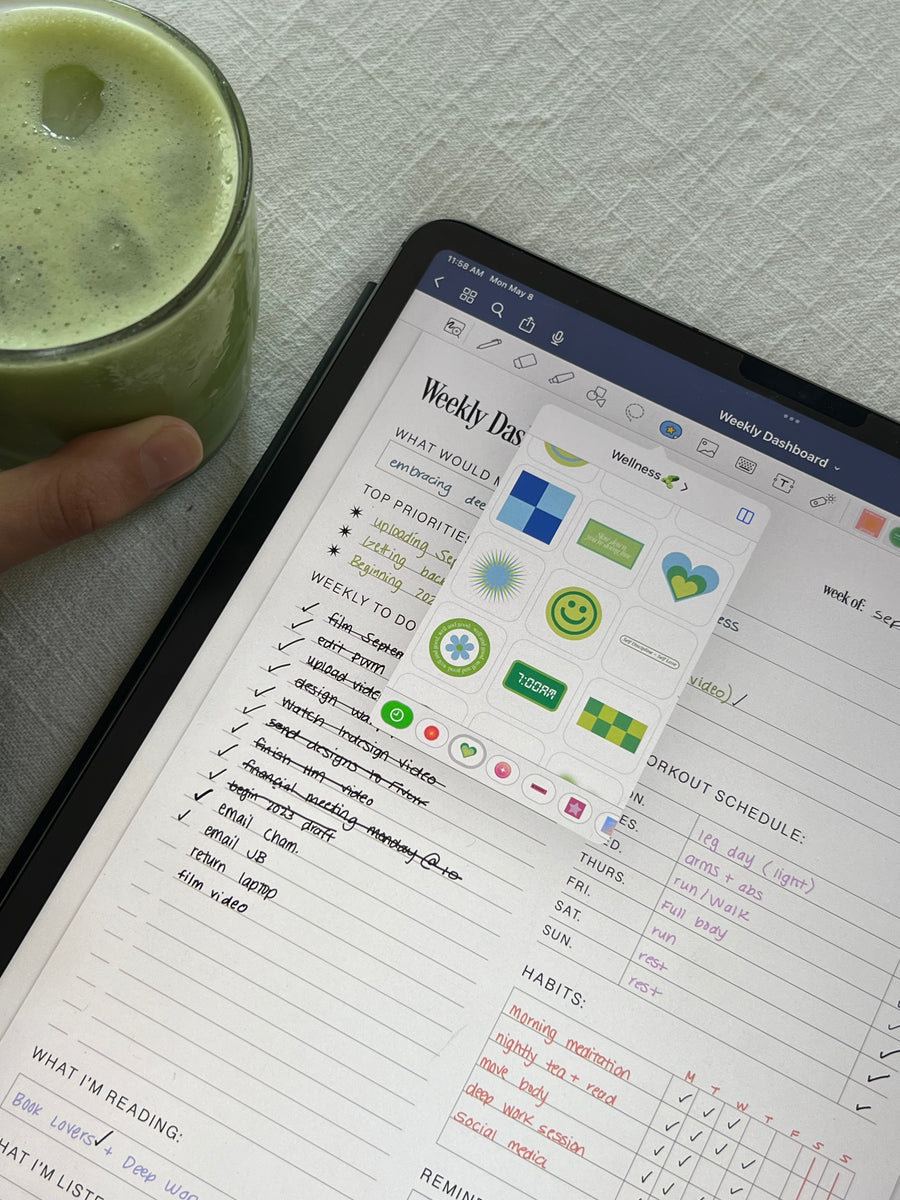 Wellness Stickers – Flourish Planner
